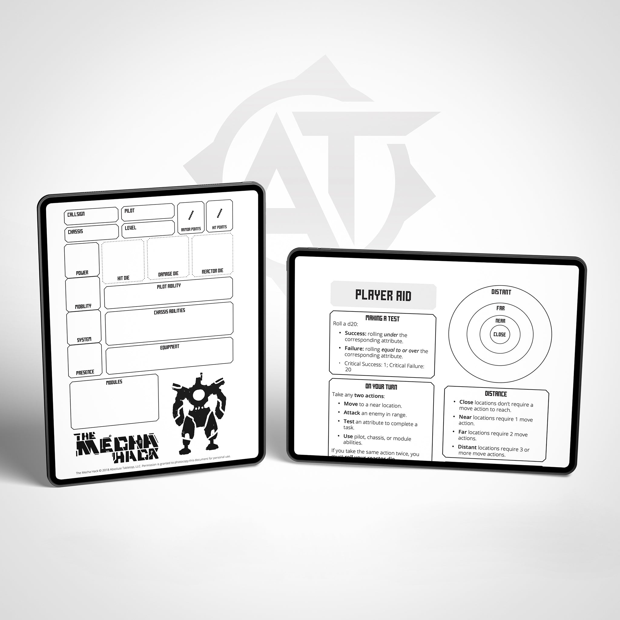 The Mecha Hack: Character Sheet – Absolute Tabletop