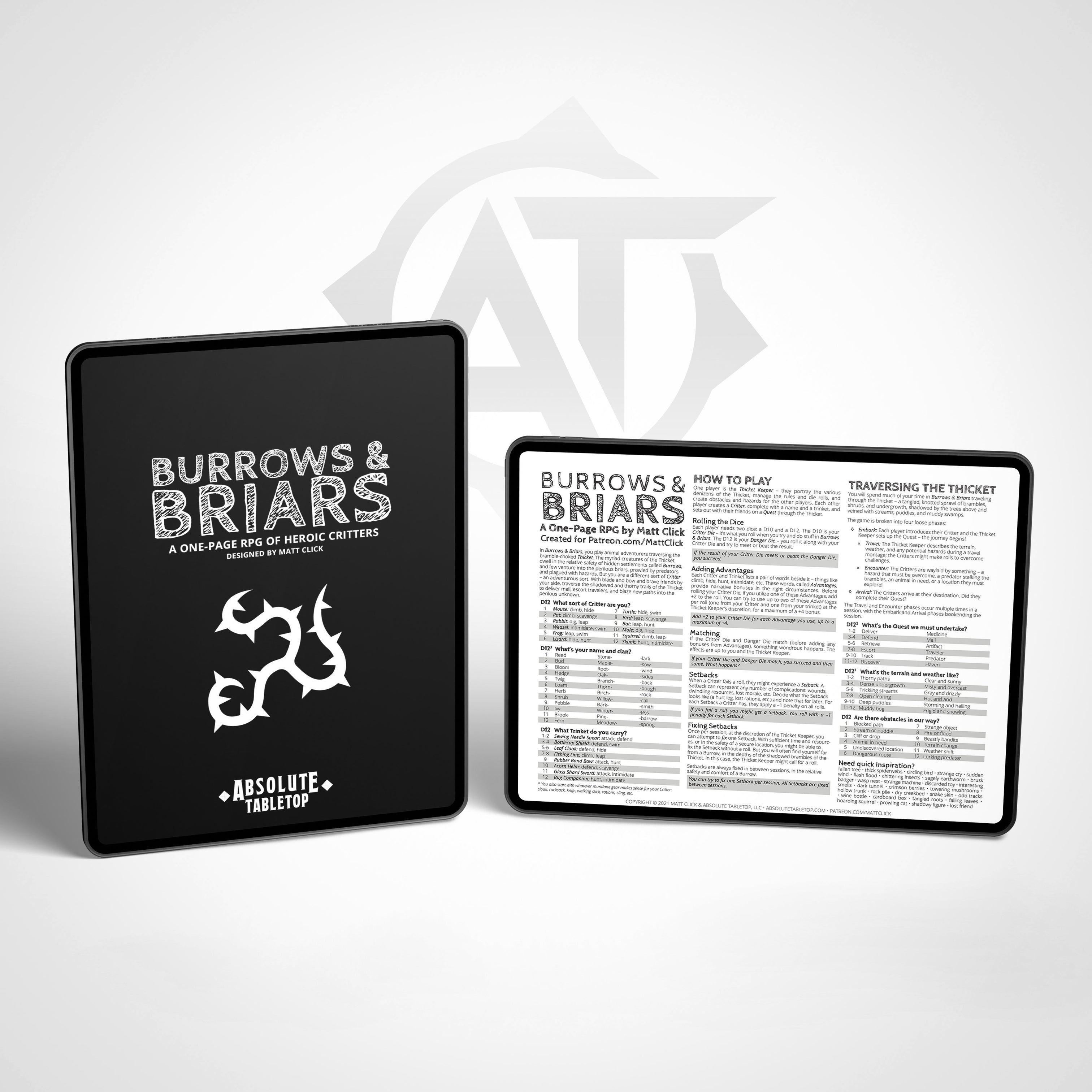 One Page RPG Collection – Absolute Tabletop