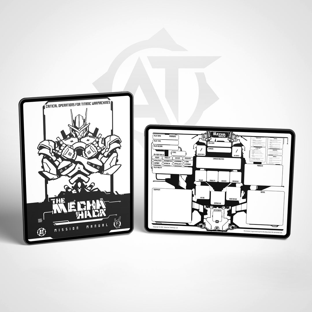The Mecha Hack: Mission Manual Character Sheet – Absolute Tabletop