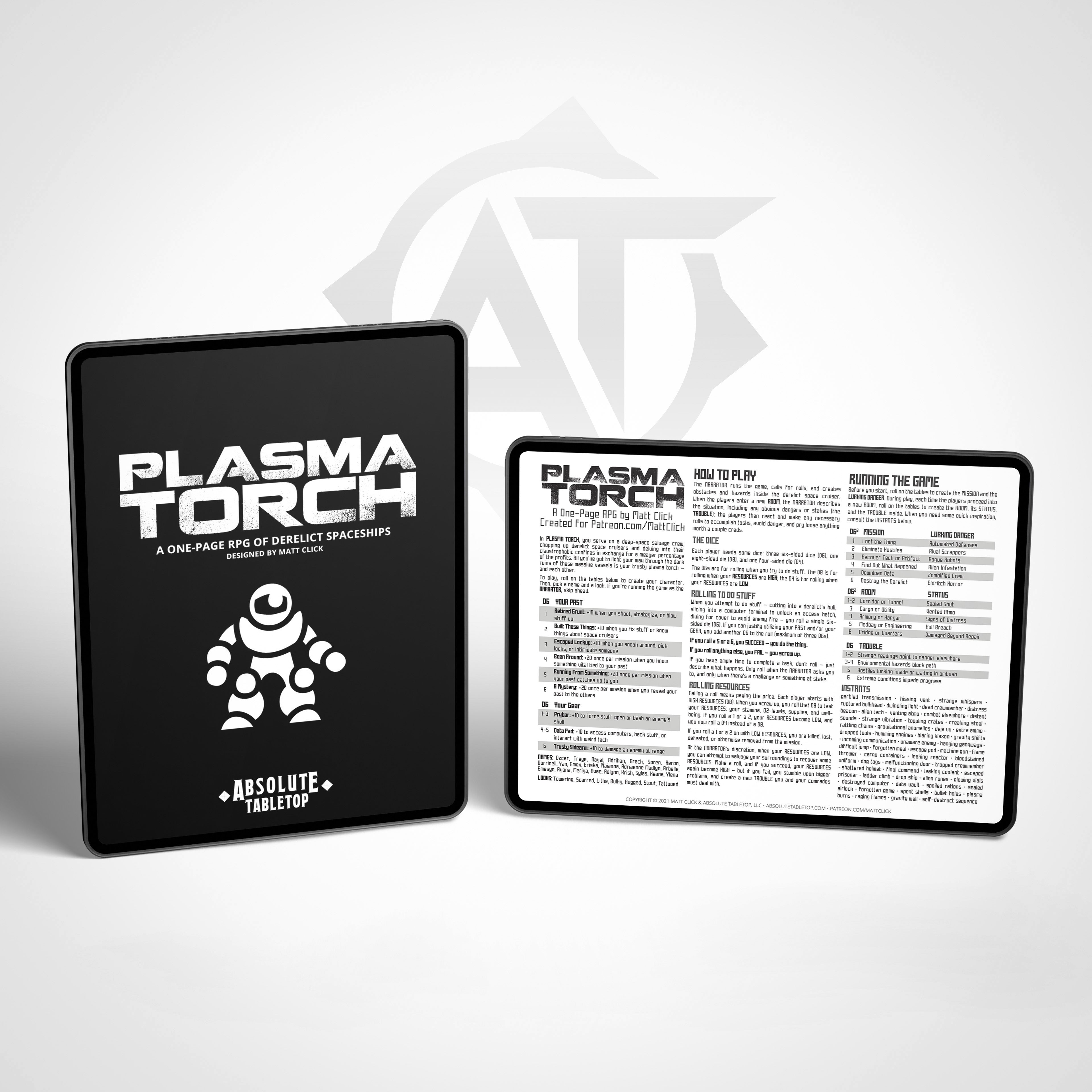 A One Page RPG of Derelict Spaceships-Plasma Torch – Absolute Tabletop